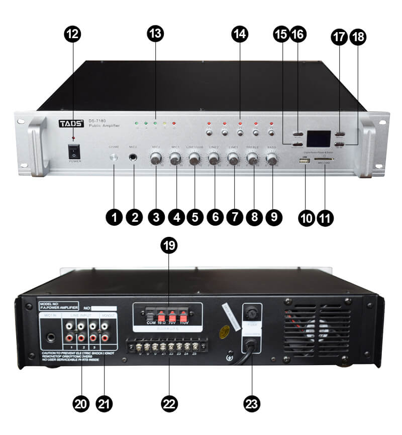 DS-7 Series Public Amplifier - TADS Audio